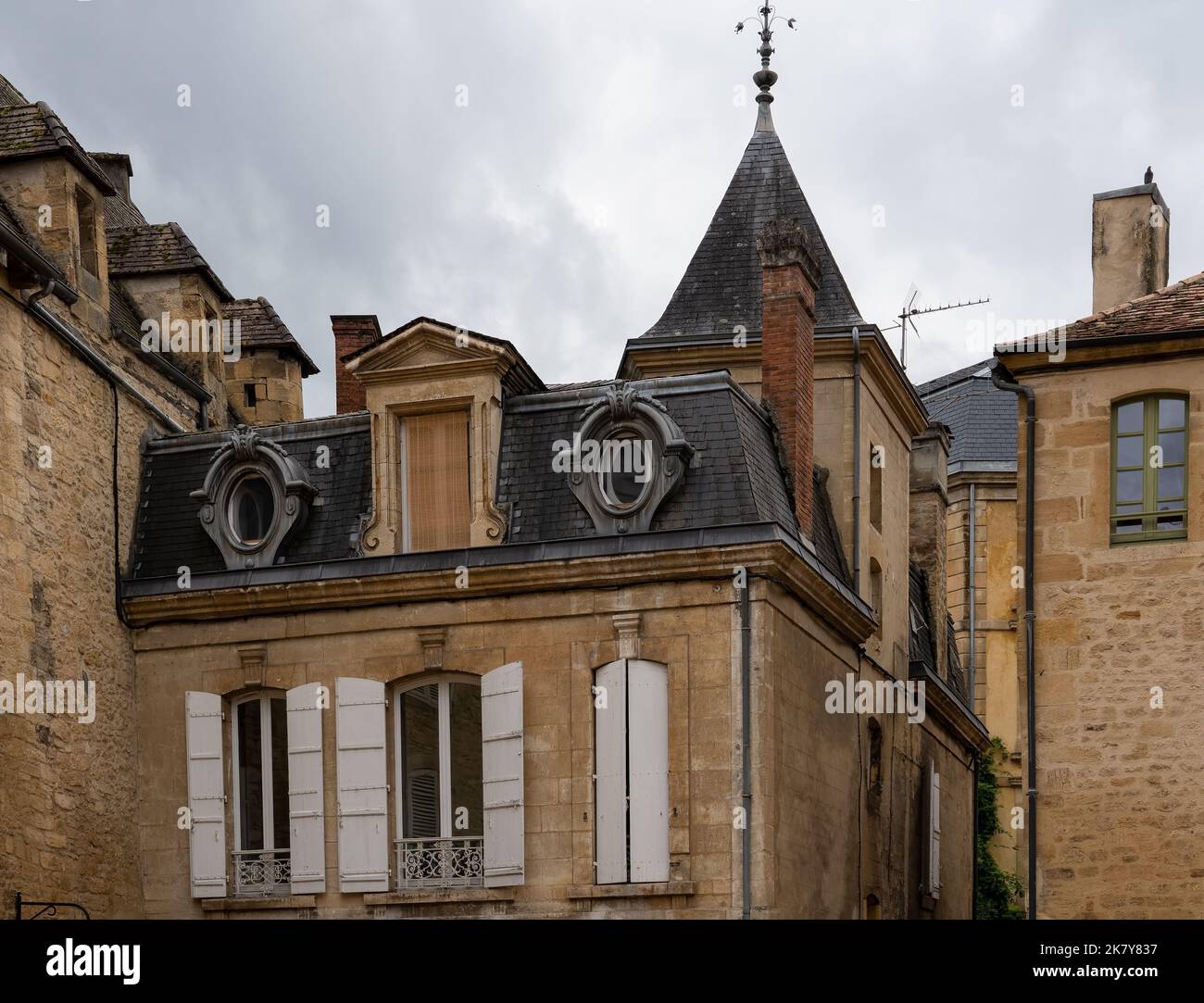 stone buildings in a medieval french town Stock Photo - Alamy
