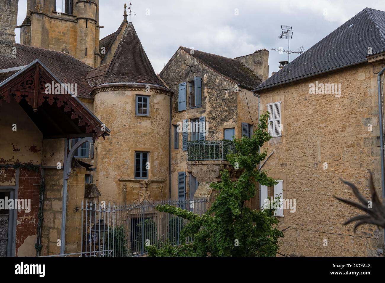 stone buildings in a medieval french town Stock Photo - Alamy