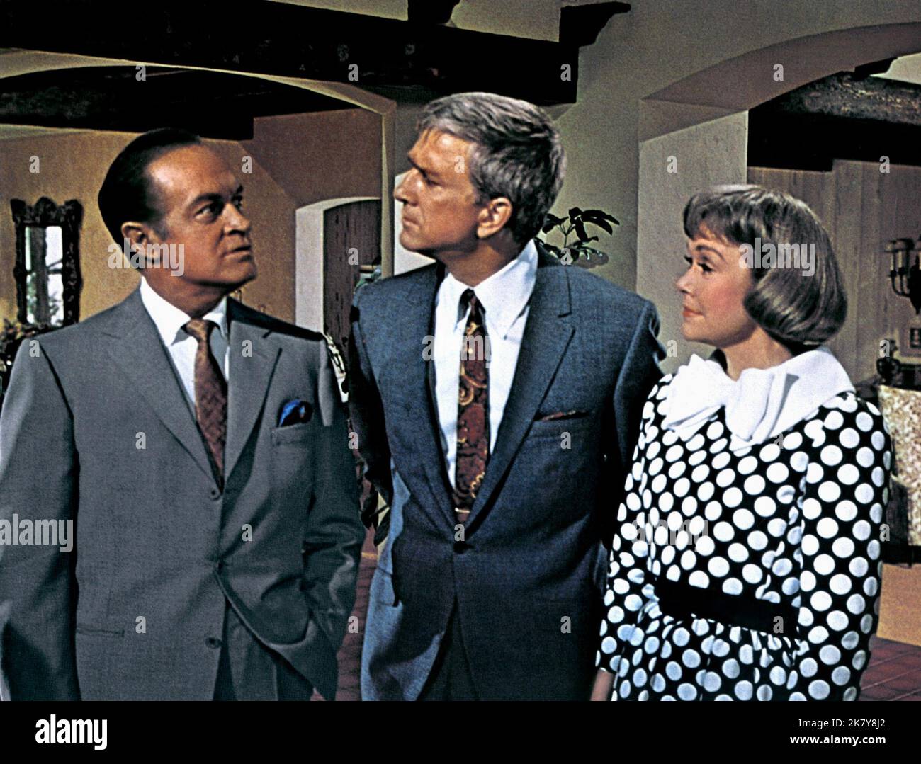 Bob Hope, Leslie Nielsen & Jane Wyman Film How To Commit Marriage (1966 ...
