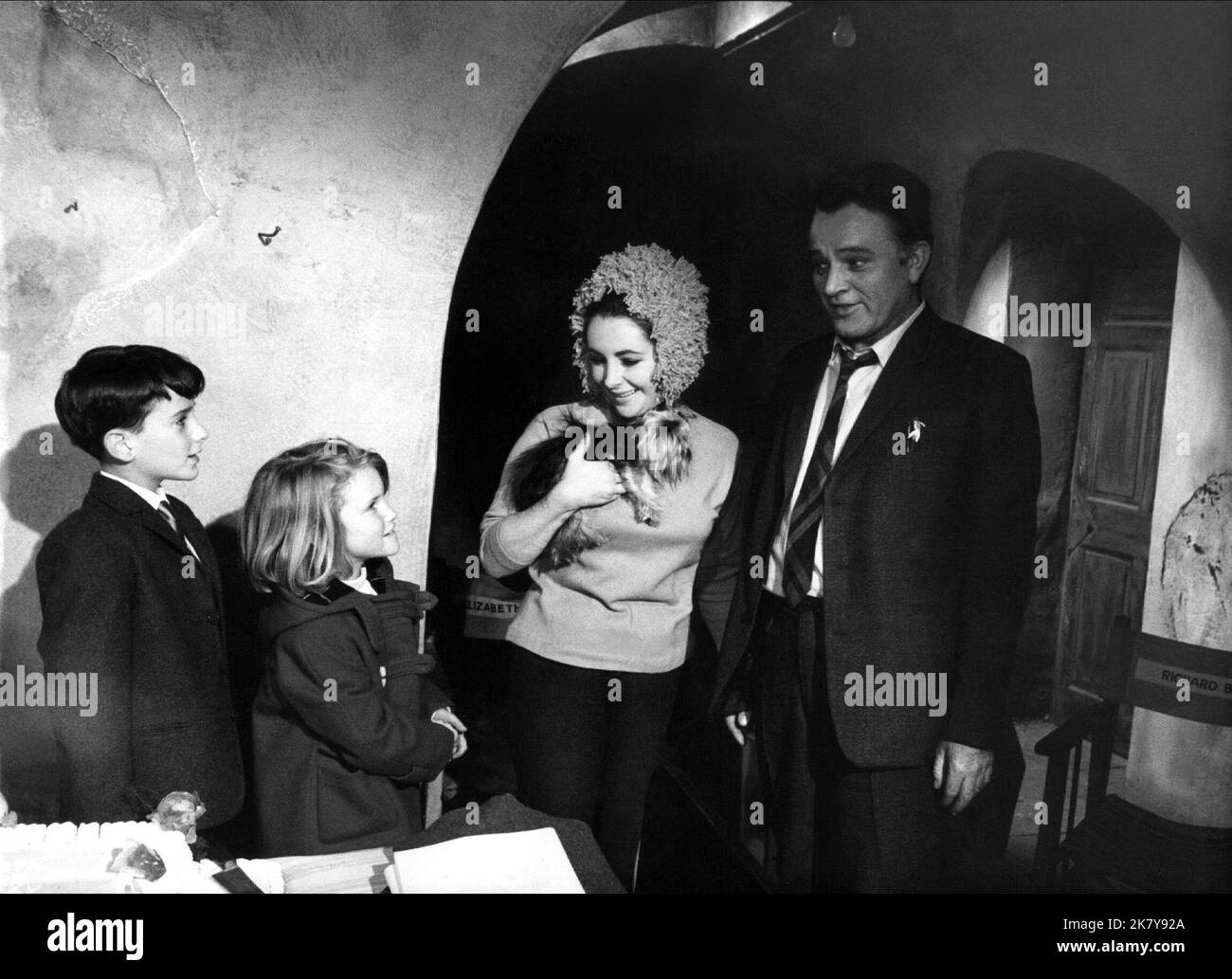 Christopher Wilding, Kate Burton, Elizabeth Taylor & Richard Burton ...