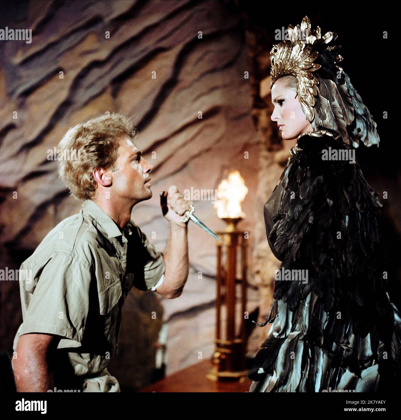 John Richardson & Ursula Andress Film She (UK 1965) Characters: Leo ...