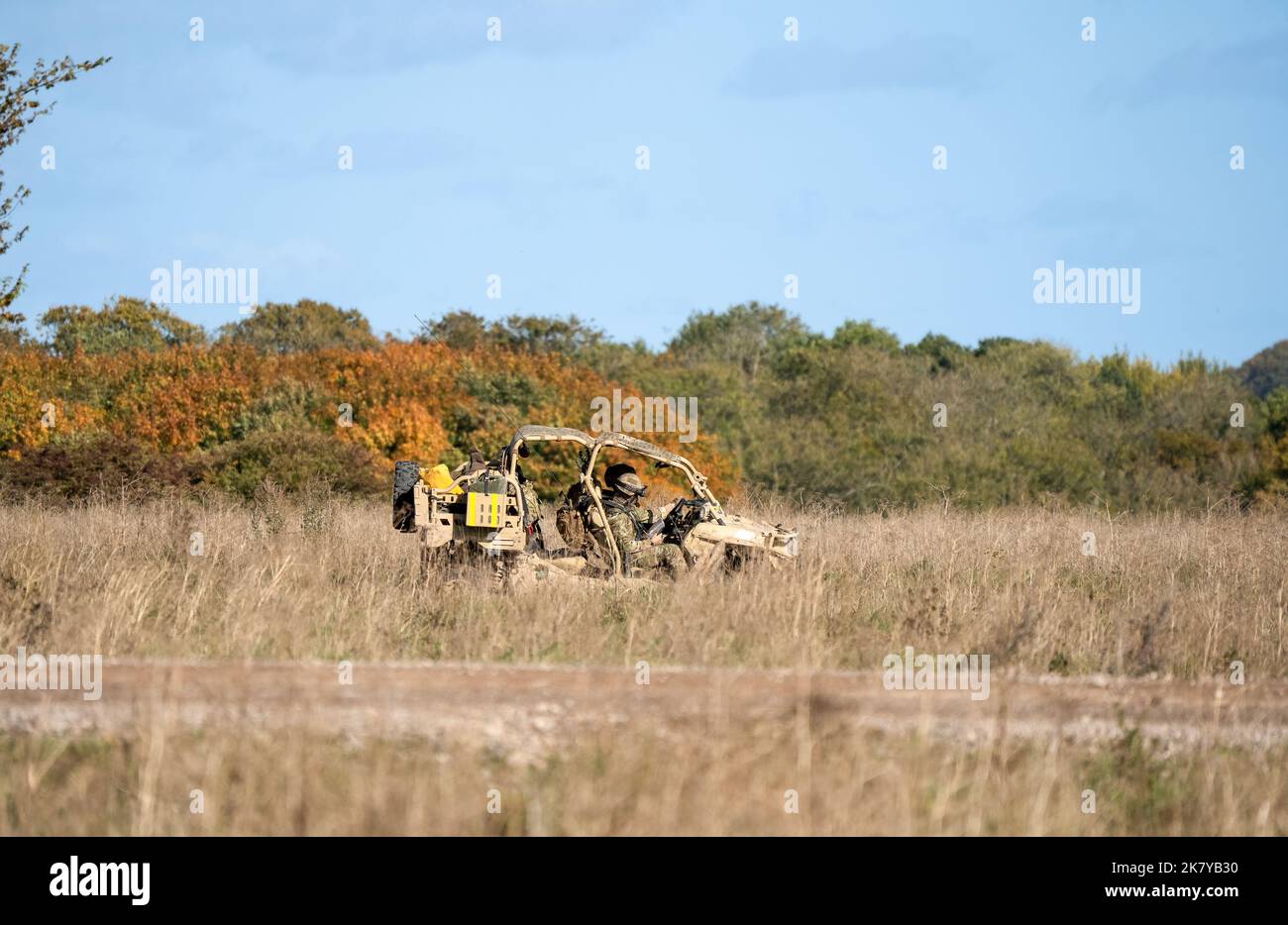 Polaris MRZR-D4 UTV (utility task vehicle) carrying soldiers from 40 ...