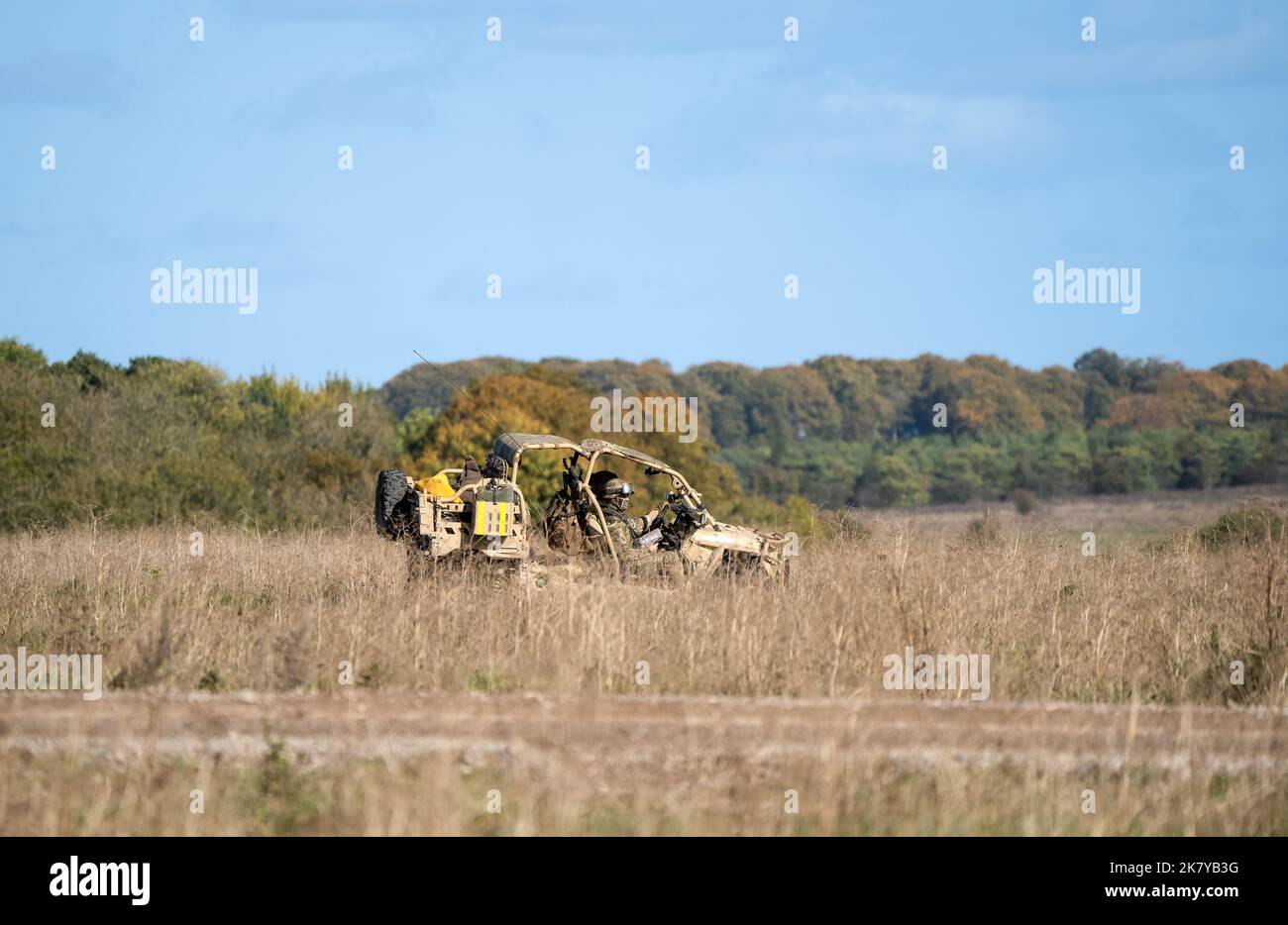 Polaris MRZR-D4 UTV (utility task vehicle) carrying soldiers from 40 ...