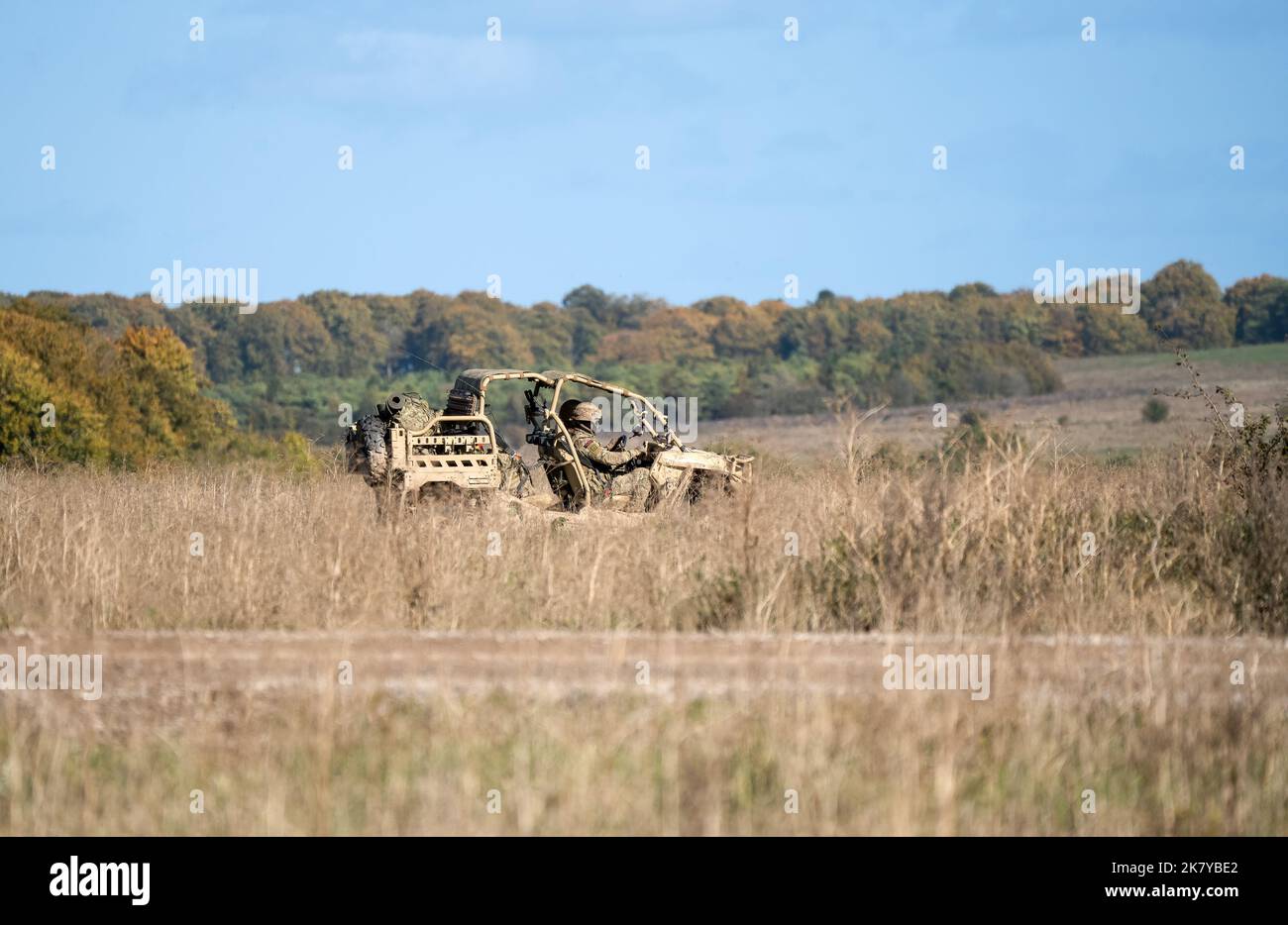 Polaris MRZR-D4 UTV (utility task vehicle) carrying soldiers from 40 ...