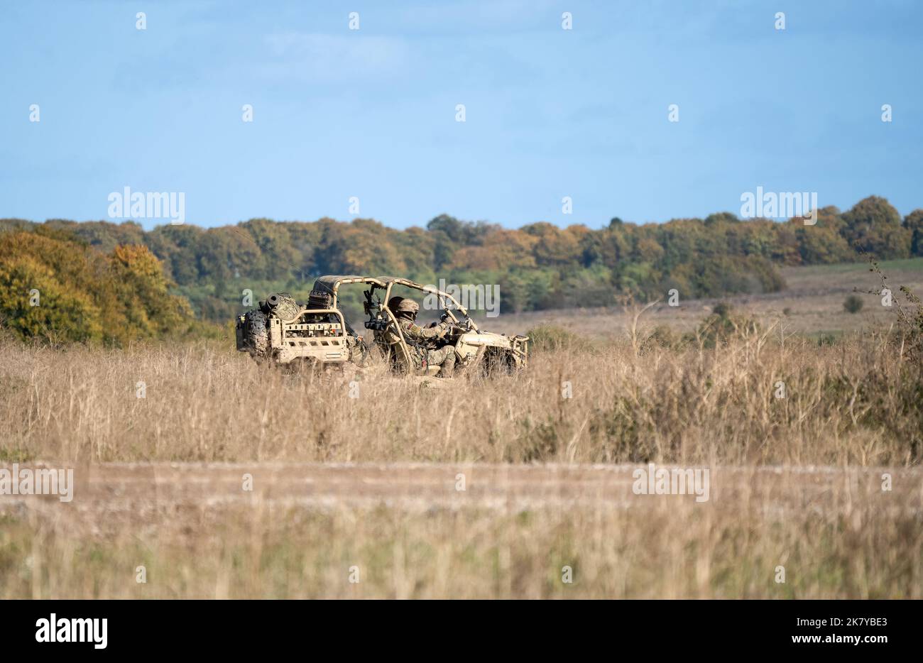 Polaris MRZR-D4 UTV (utility task vehicle) carrying soldiers from 40 ...