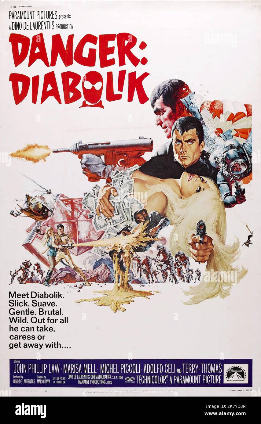 Movie Poster Film Diabolik (1968) Characters: Diabolik, Eva Kant ...