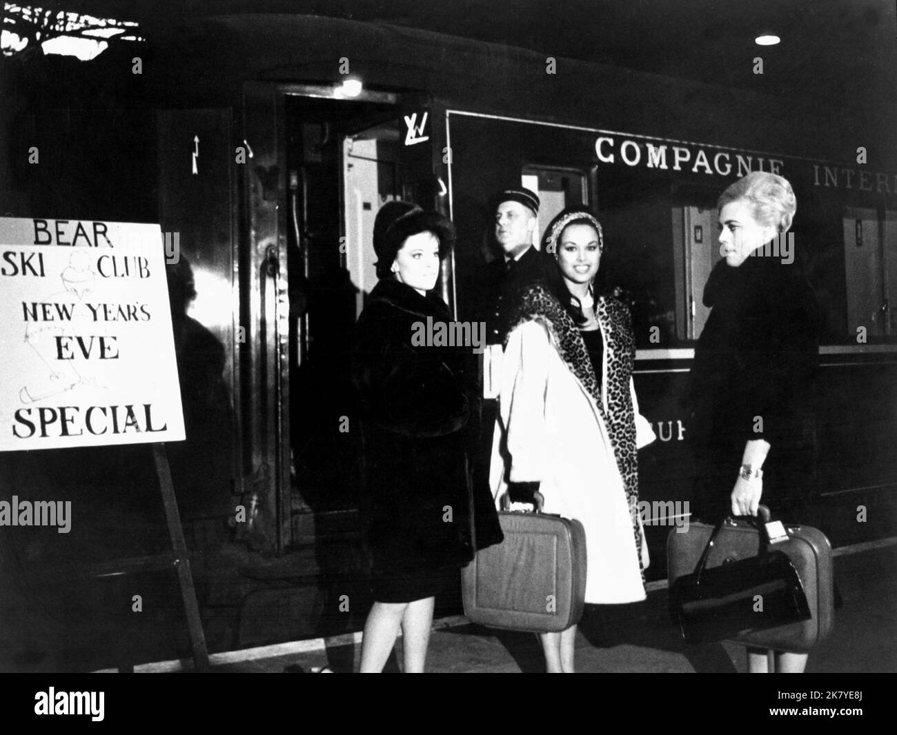 Edina Ronay, Aliza Gur & Dorinda Stevens Film: Night Train To Paris ...