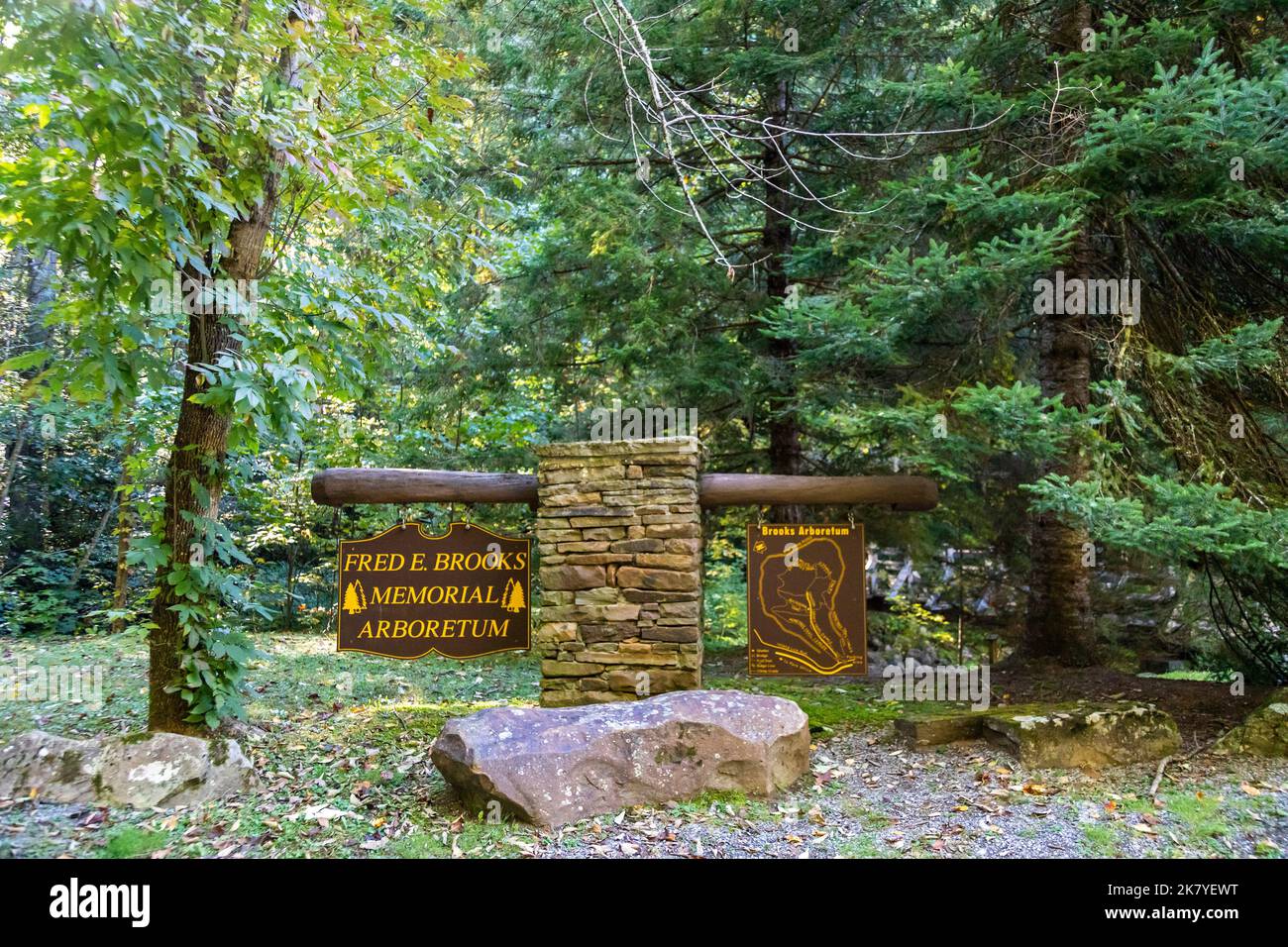 Marlinton, West Virginia - The entrance to the Fred E. Brooks Memorial ...