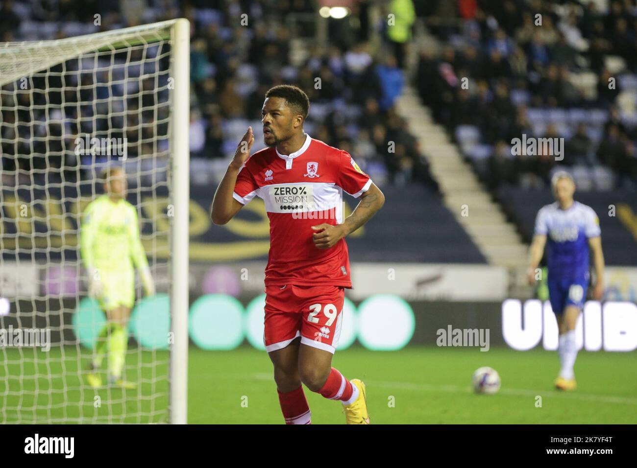 Chuba Akpom #29 of Middlesbrough celebrates his goal to make it 1-4 ...