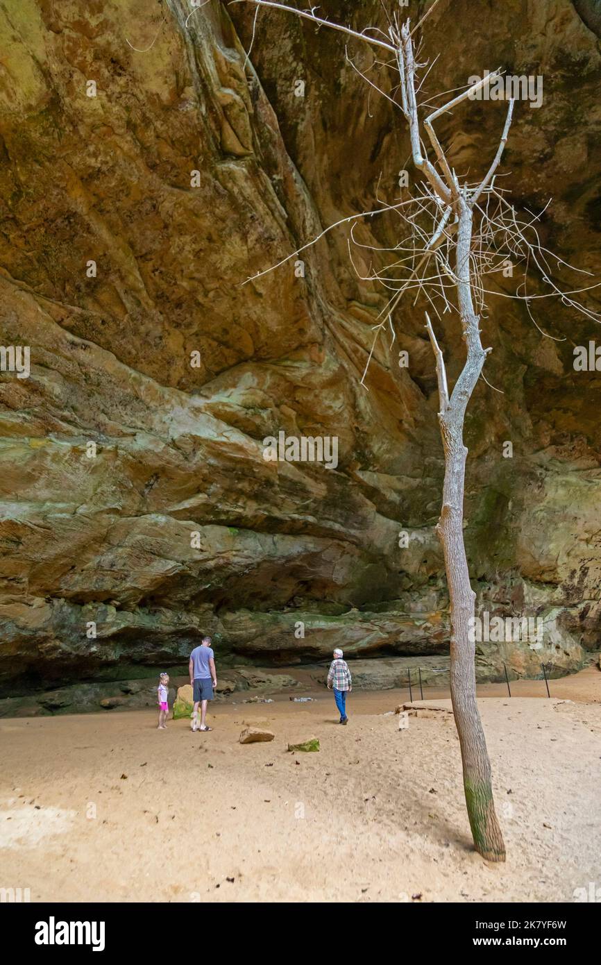 Logan, Ohio - Ash Cave at Hocking Hills State Park. The huge overhang ...