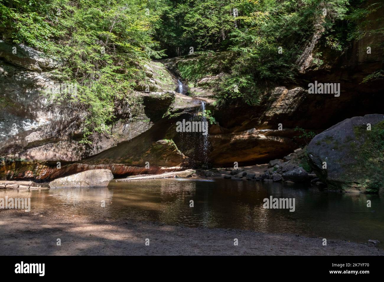 Logan, Ohio - The Lower Falls in the Old Man's Cave area at Hocking ...
