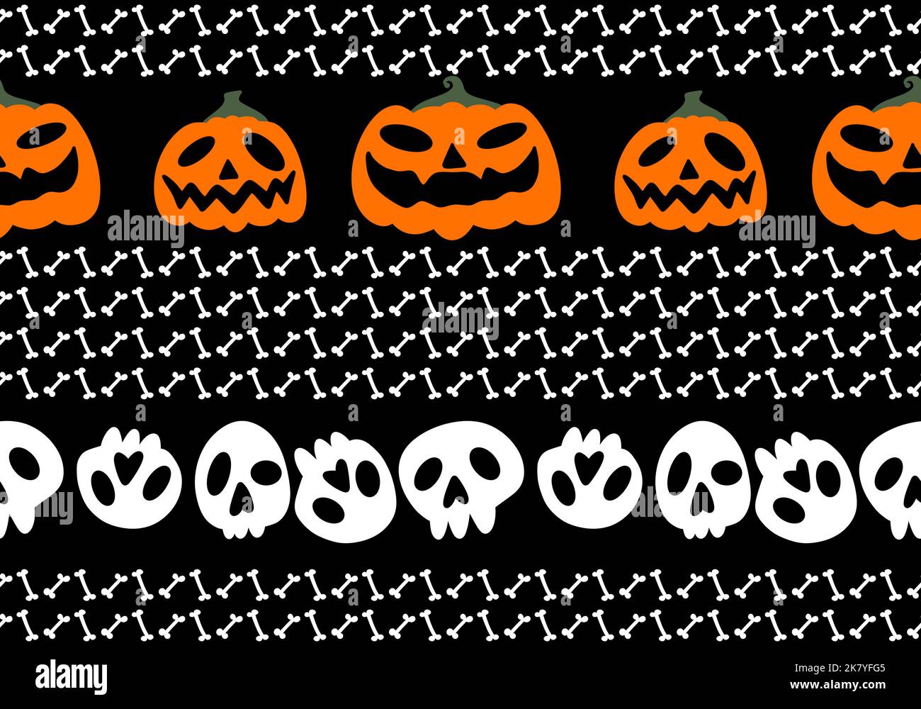 Halloween cartoon bones seamless pattern for wrapping paper and fabrics ...