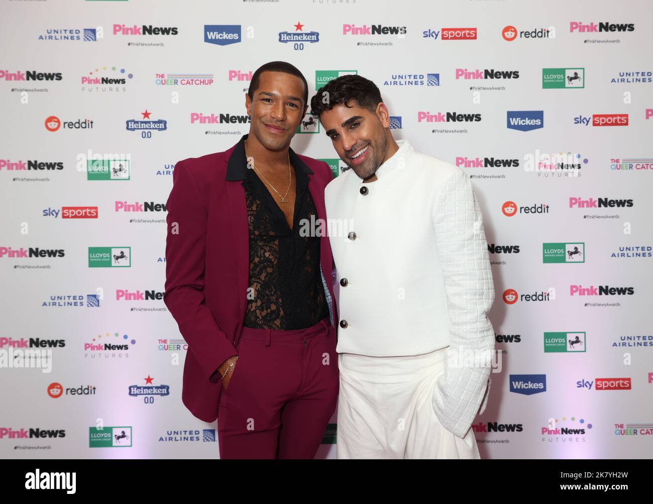 Michael Gunning (left) and Dr Ranj Singh during the PinkNews Awards at ...