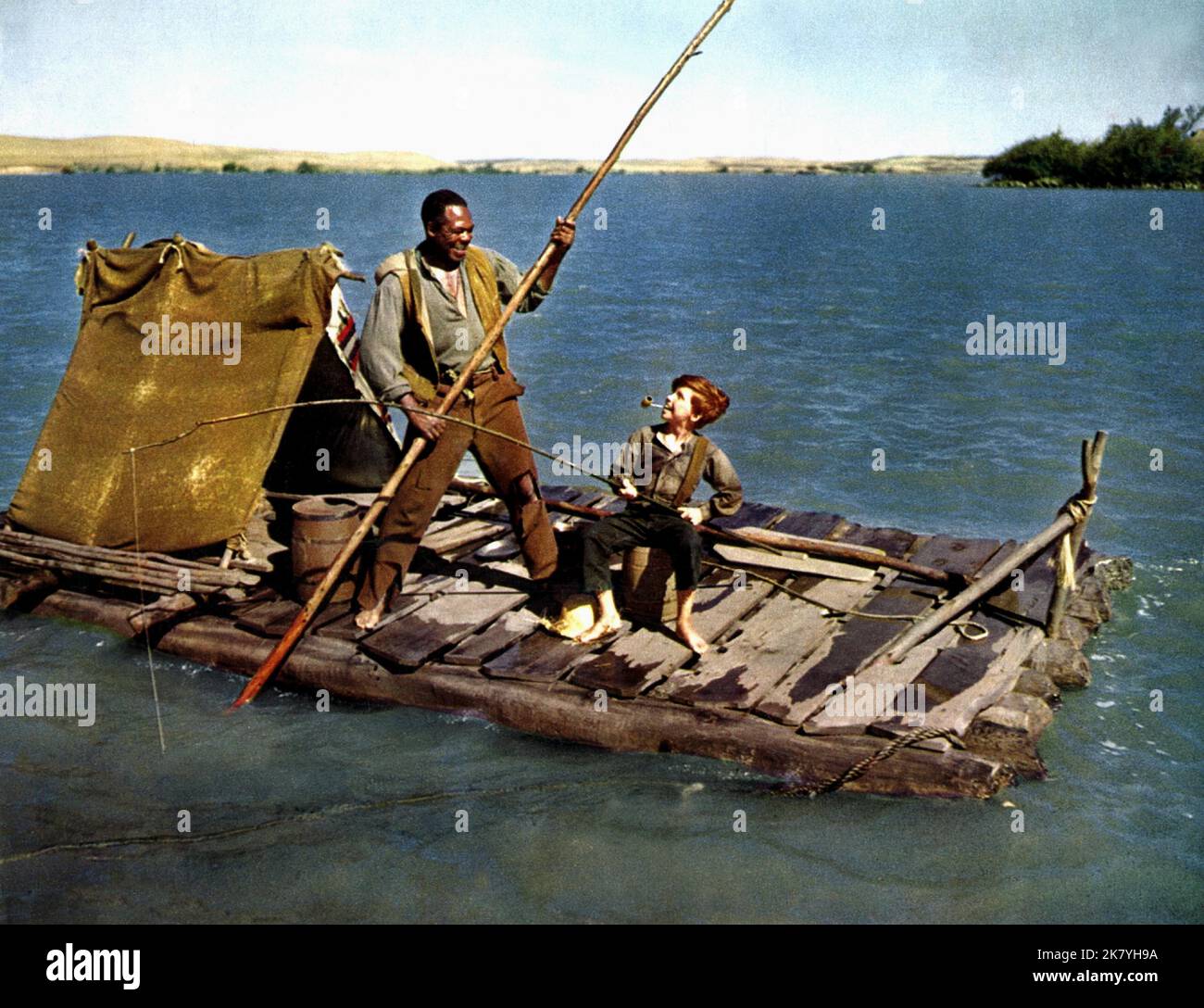 Archie Moore & Eddie Hodges Film The Adventures Of Huckleberry Finn ...