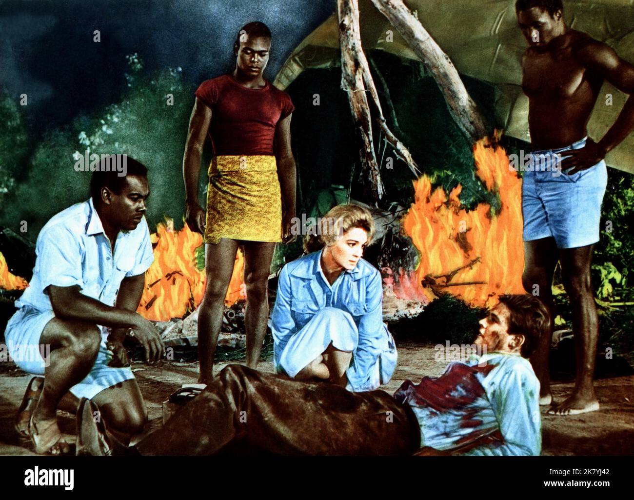 Errol John, Angie Dickinson & Roger Moore Film: The Sins Of Rachel Cade (USA 1961) Characters ...