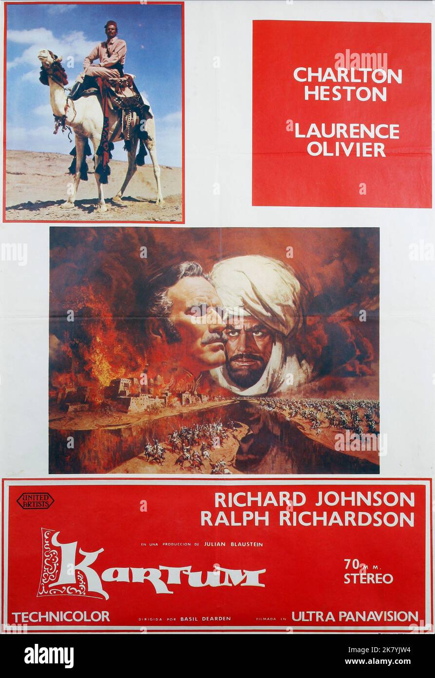 Charlton Heston & Laurence Olivier Poster Film: Khartoum (1962 ...