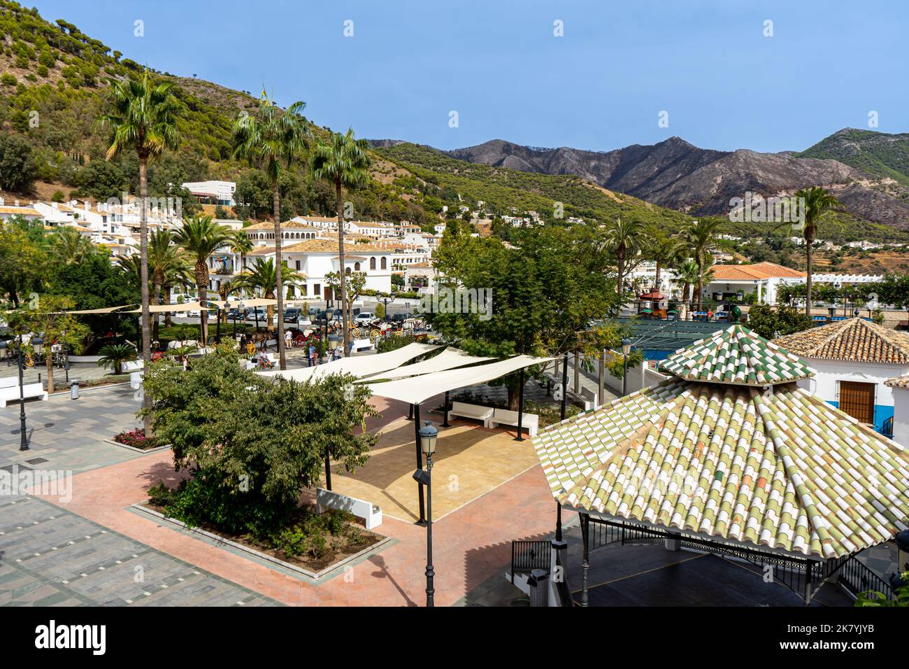 MIJAS, SPAIN - October 2, 2022: Main square in Mijas, Spain on October ...