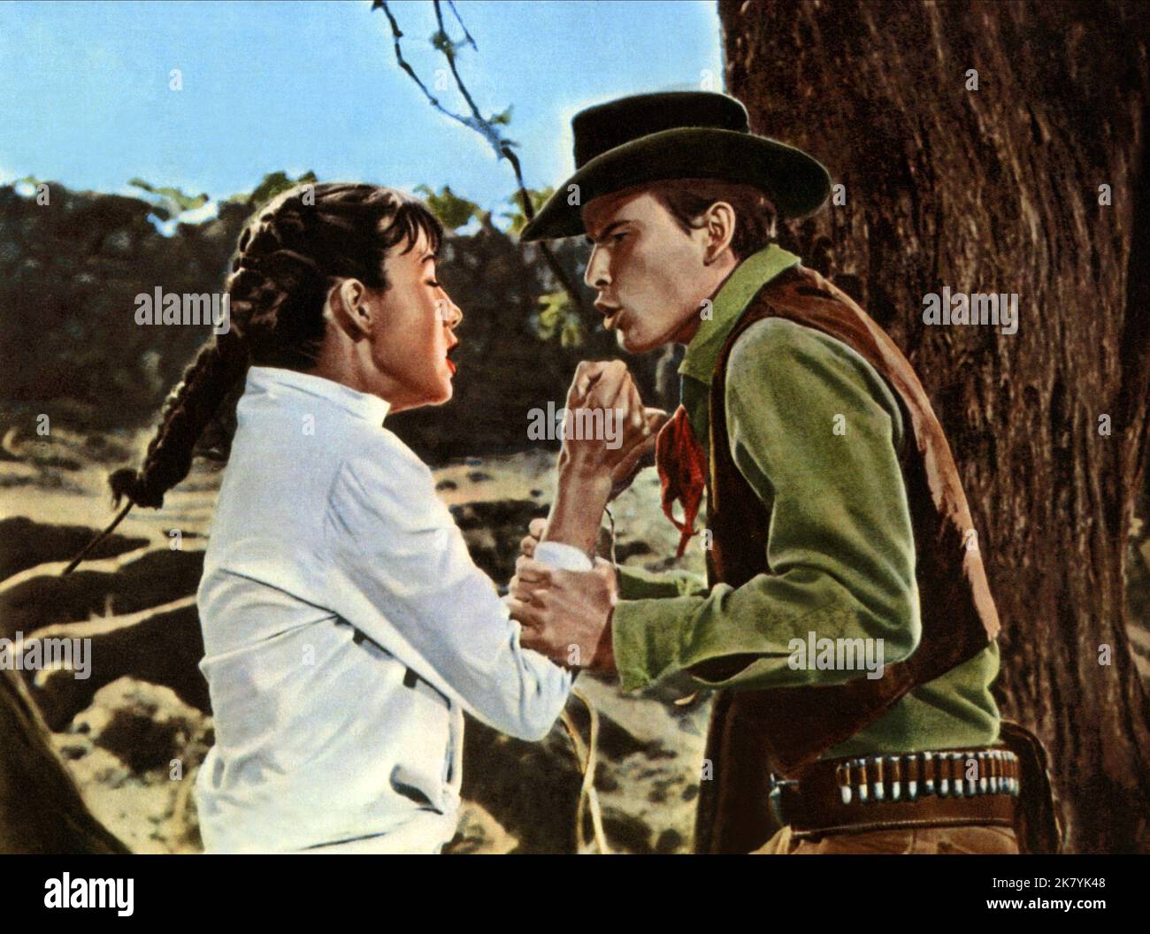 Rosenda Monteros & Horst Buchholz Film The Magnificent Seven (USA 1960 ...