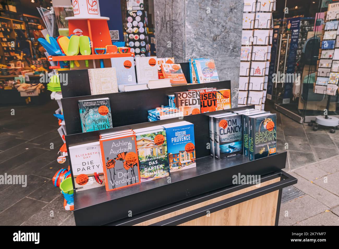 25 July 2022, Osnabruck, Germany: Books and booklets in German for sale ...