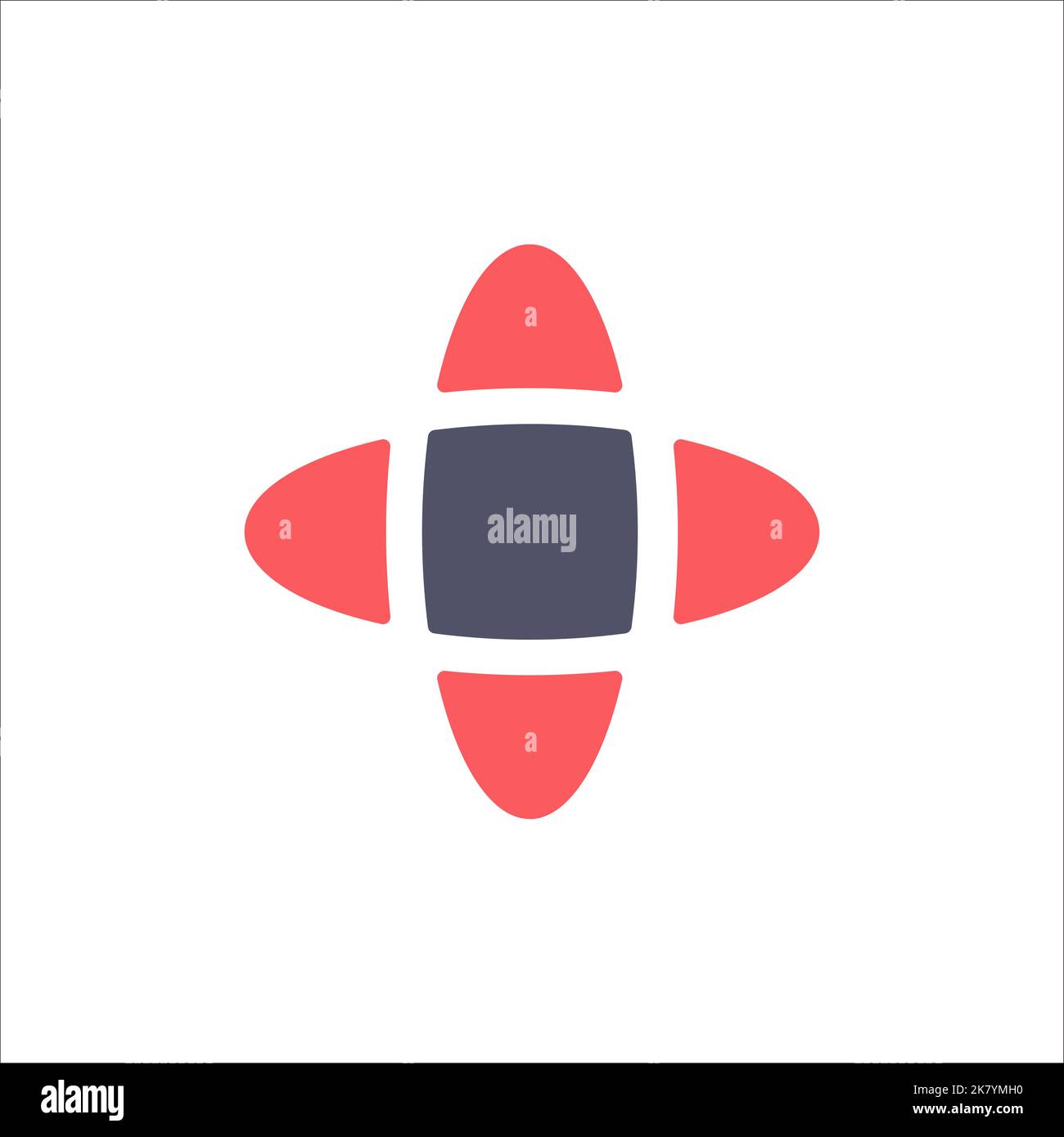 four direction logo template. Stock vector illustration isolated on ...