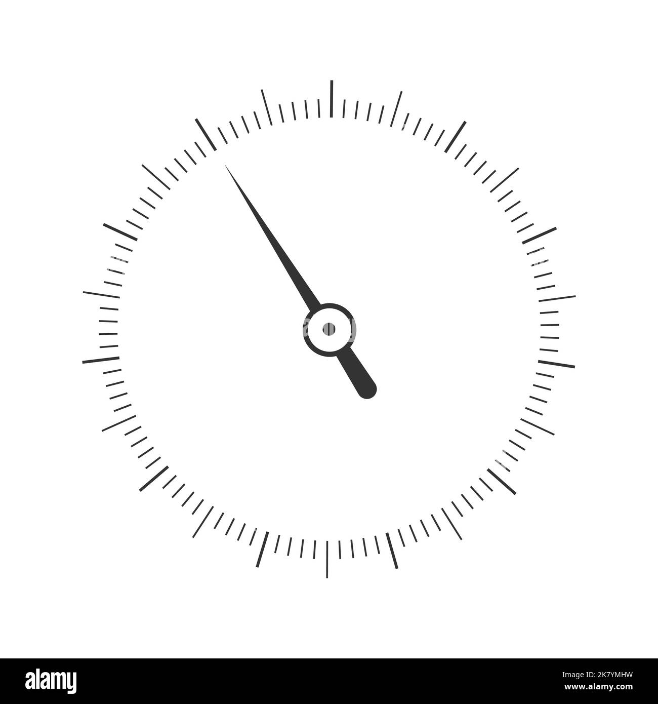 Round Measuring Scale With Arrow 360 Degreetemplate Of Manometer Barometer Compass