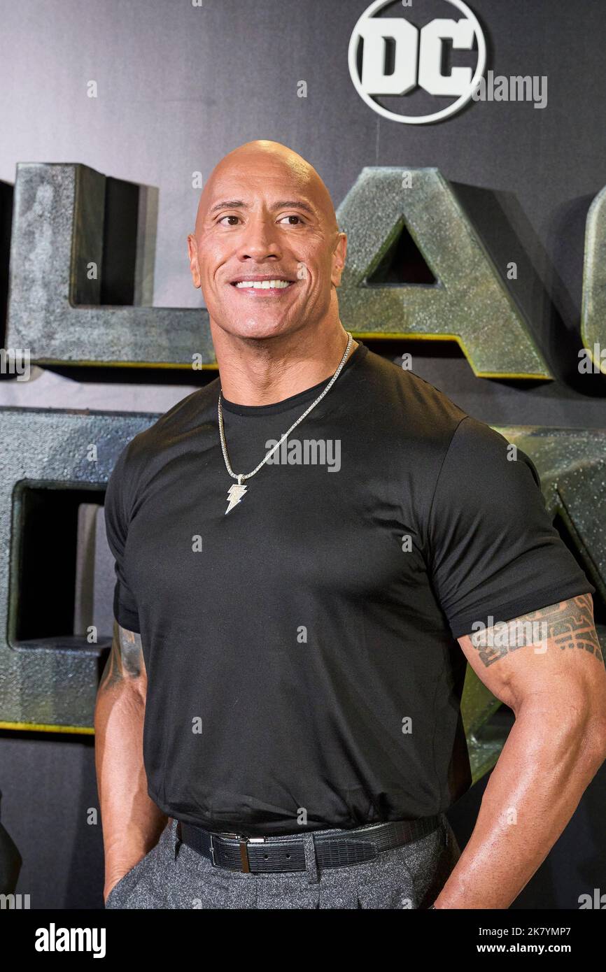 October 19, 2022, Madrid, Madrid, Spain: Dwayne Johnso attends â€˜Black ...