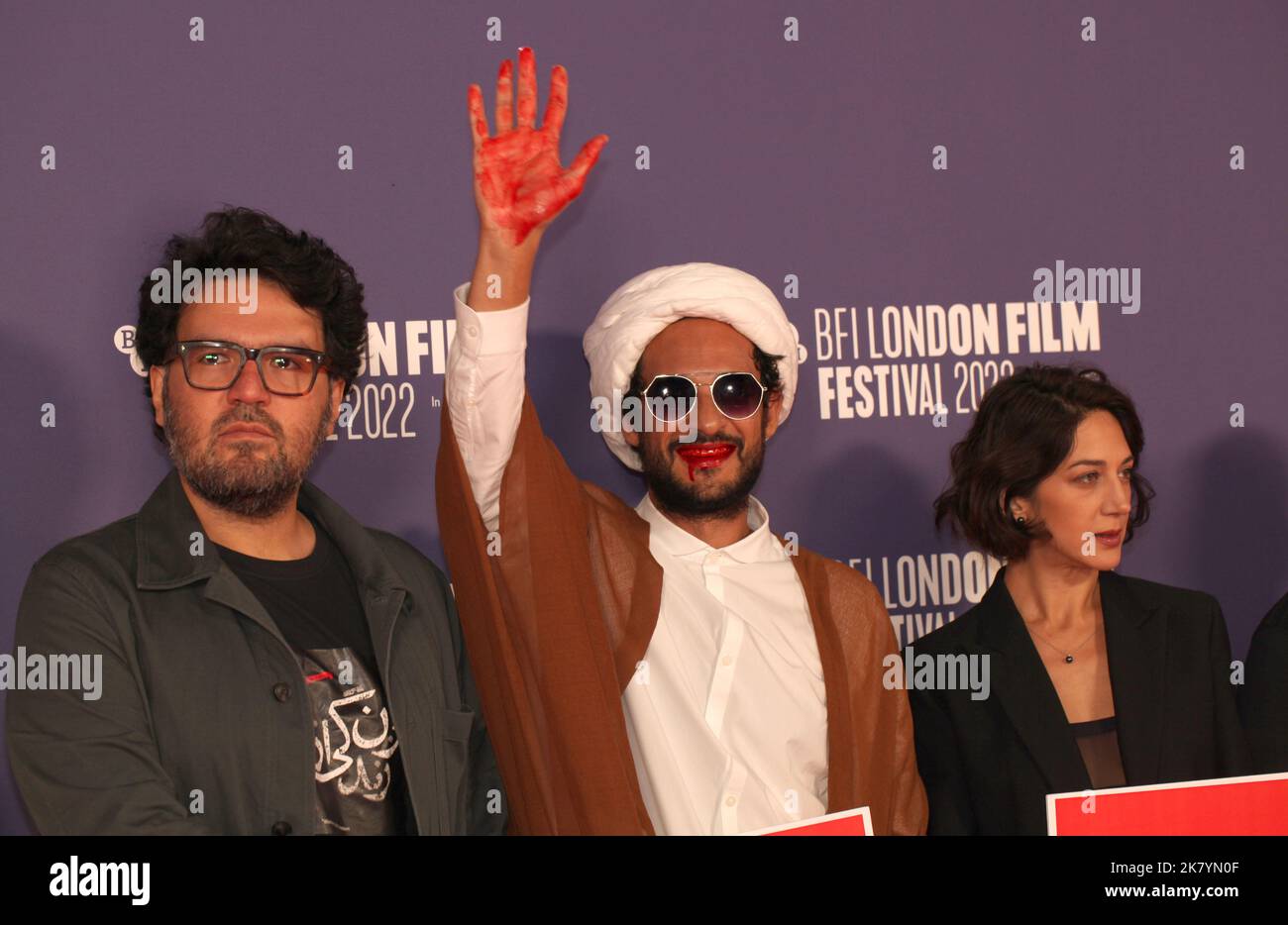 London, UK. Arash Ashtiani, Director Ali Abbasi with Zahra Amir Ebrahimi (also known as Zar Amir ...