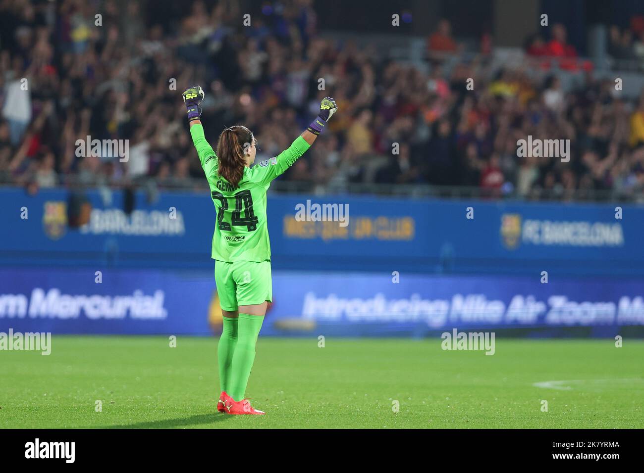 Barcelona, Spain. 19th Oct, 2022. Gemma Font of FC Barcelona celebrates ...