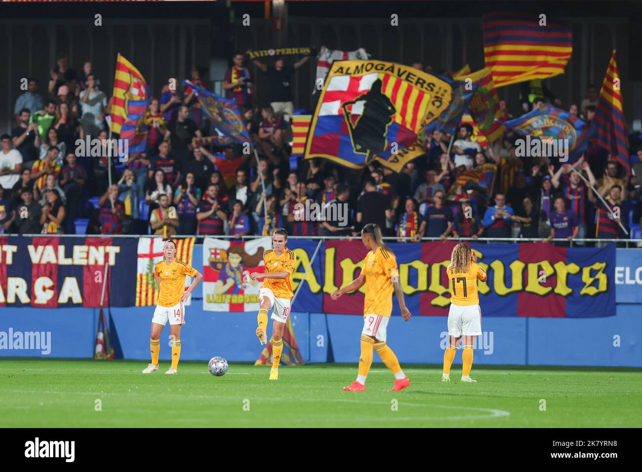 Barcelona, Spain. 19th Oct, 2022. Players of SL Benfica during the UEFA ...