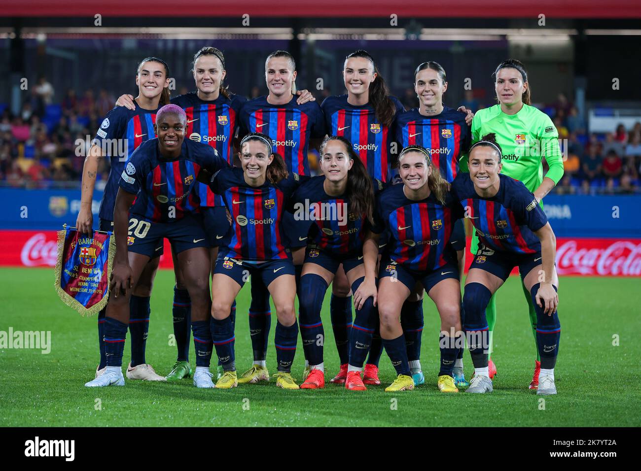 Barcelona, Spain. 19th Oct, 2022. players of FC Barcelona during the ...