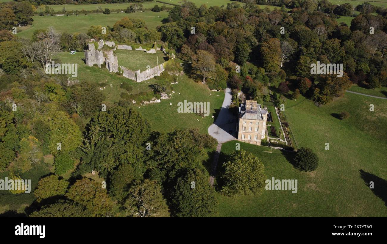 Aerial archive photos of Penrice Castle Estate Oxwich Gower Wales in ...