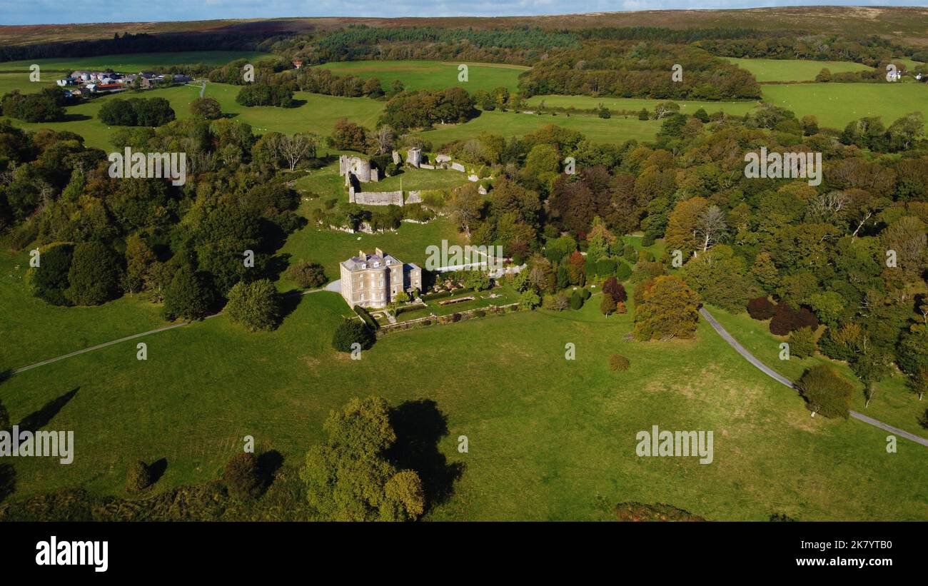 Aerial archive photos of Penrice Castle Estate Oxwich Gower Wales in ...