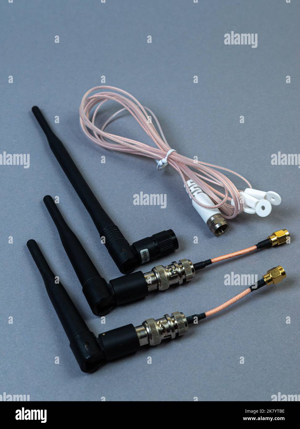 Antennas of cellular systems with wifi hotspot for router Stock Photo ...