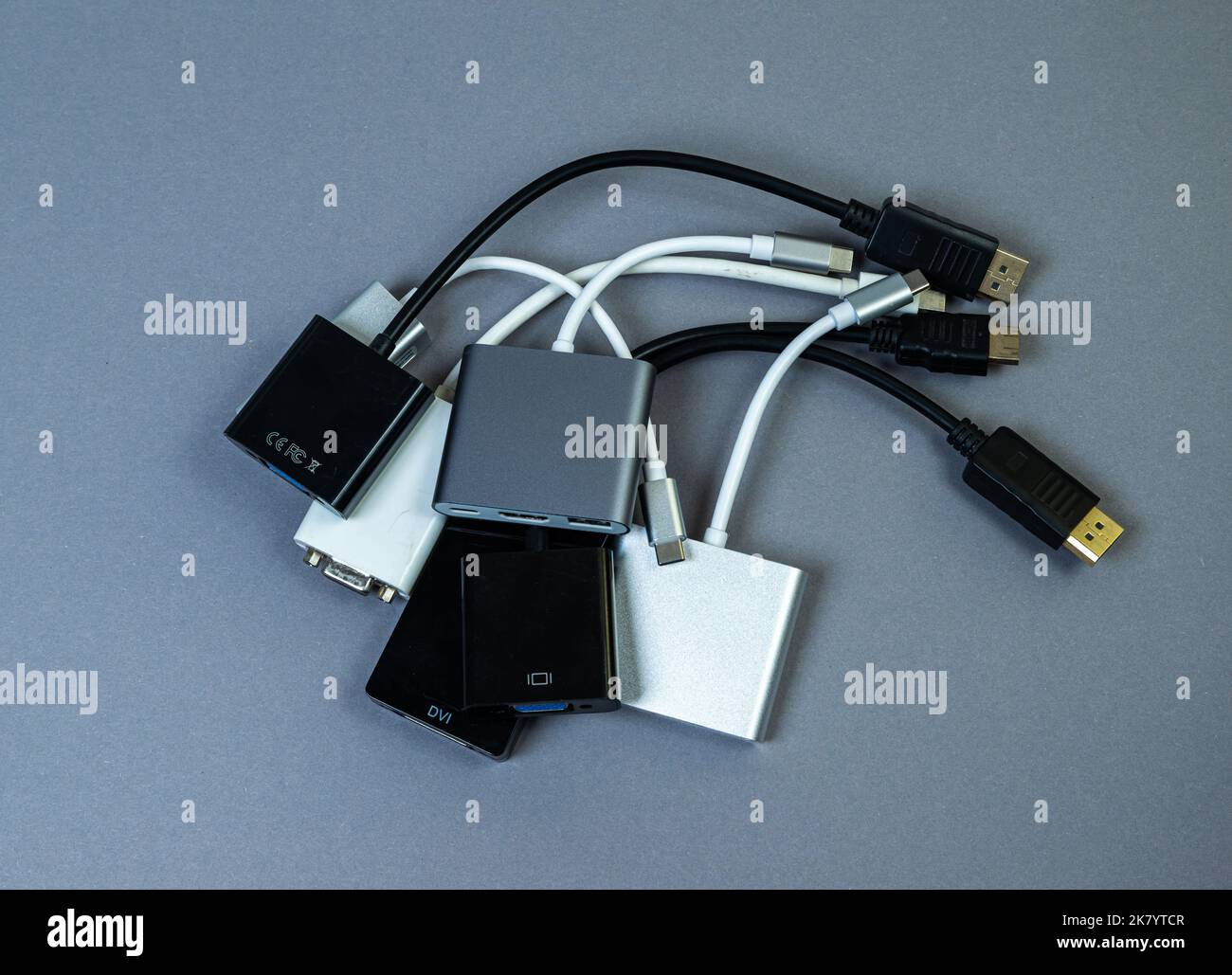 USB Type C adapter or hub with various accessories - pendrives, hdmi ...