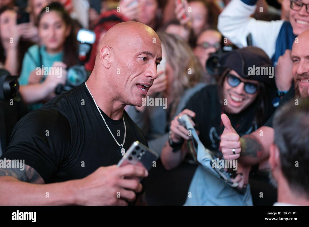 Madrid, Spain. 19th Oct, 2022. Actor Dwayne Johnson seen during the ...