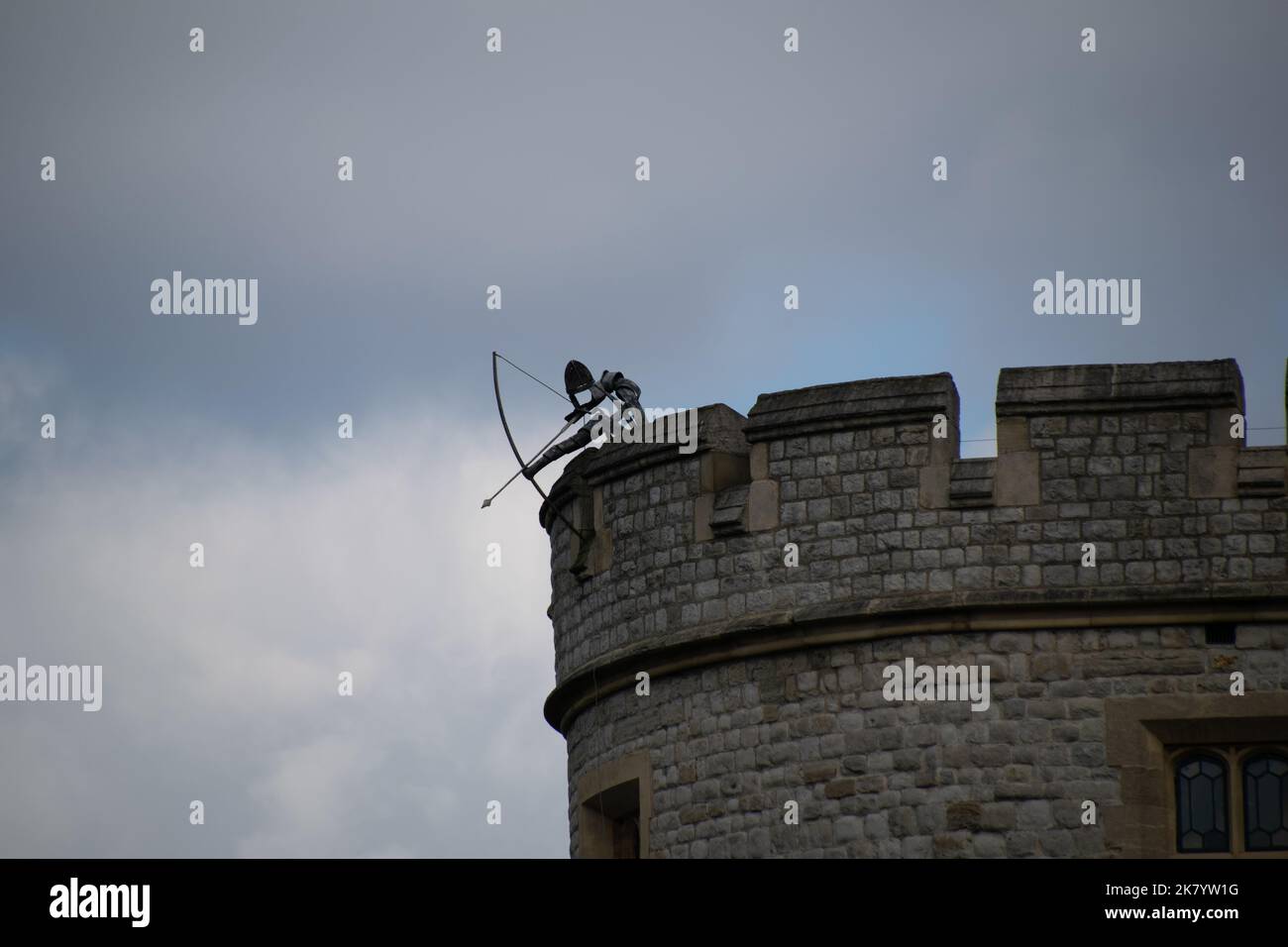Archer sculpture, part of an exhibition at the Tower of London ...