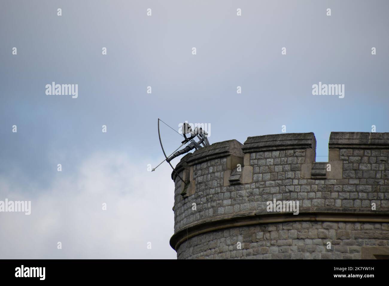 Archer sculpture, part of an exhibition at the Tower of London ...