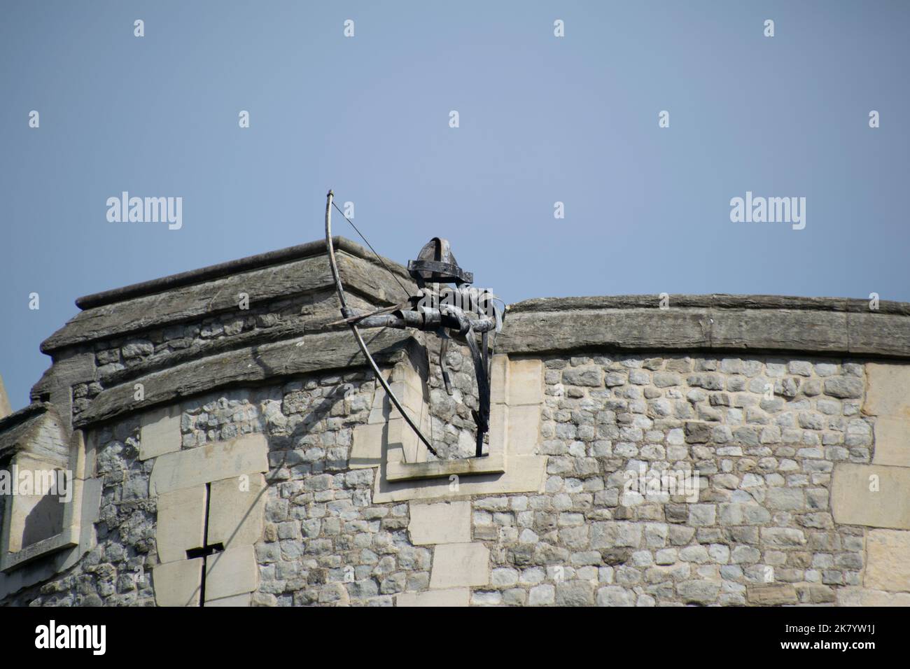 Archer sculpture, part of an exhibition at the Tower of London ...