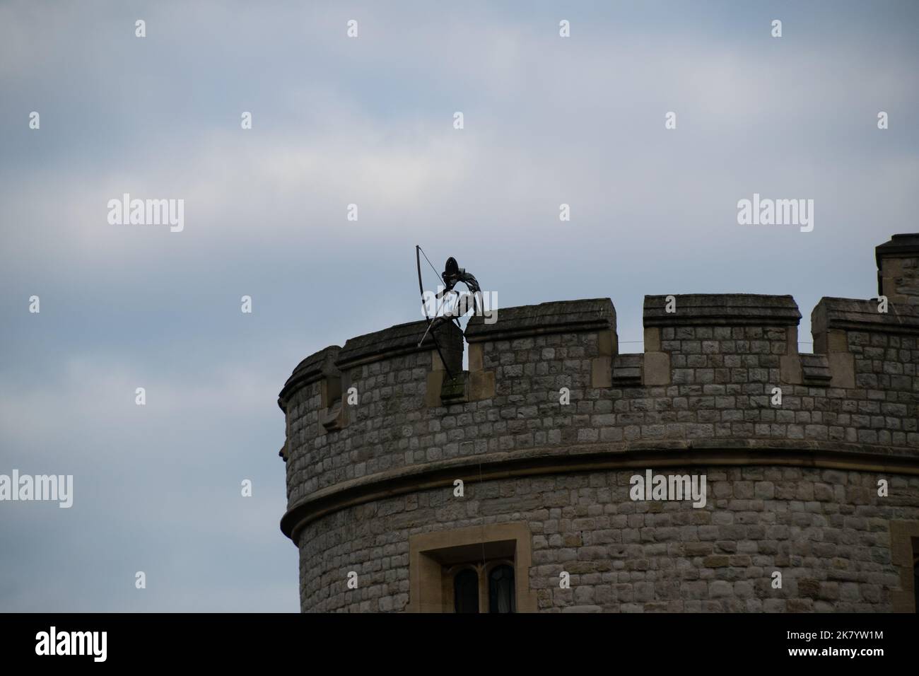 Archer sculpture, part of an exhibition at the Tower of London ...