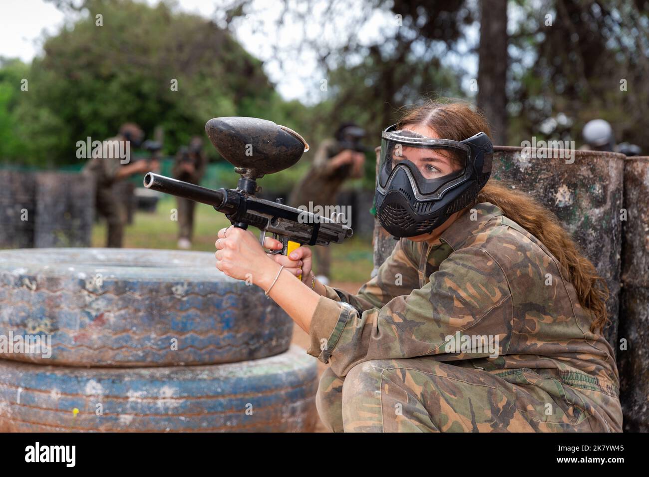 Paintball girl hi-res stock photography and images - Alamy