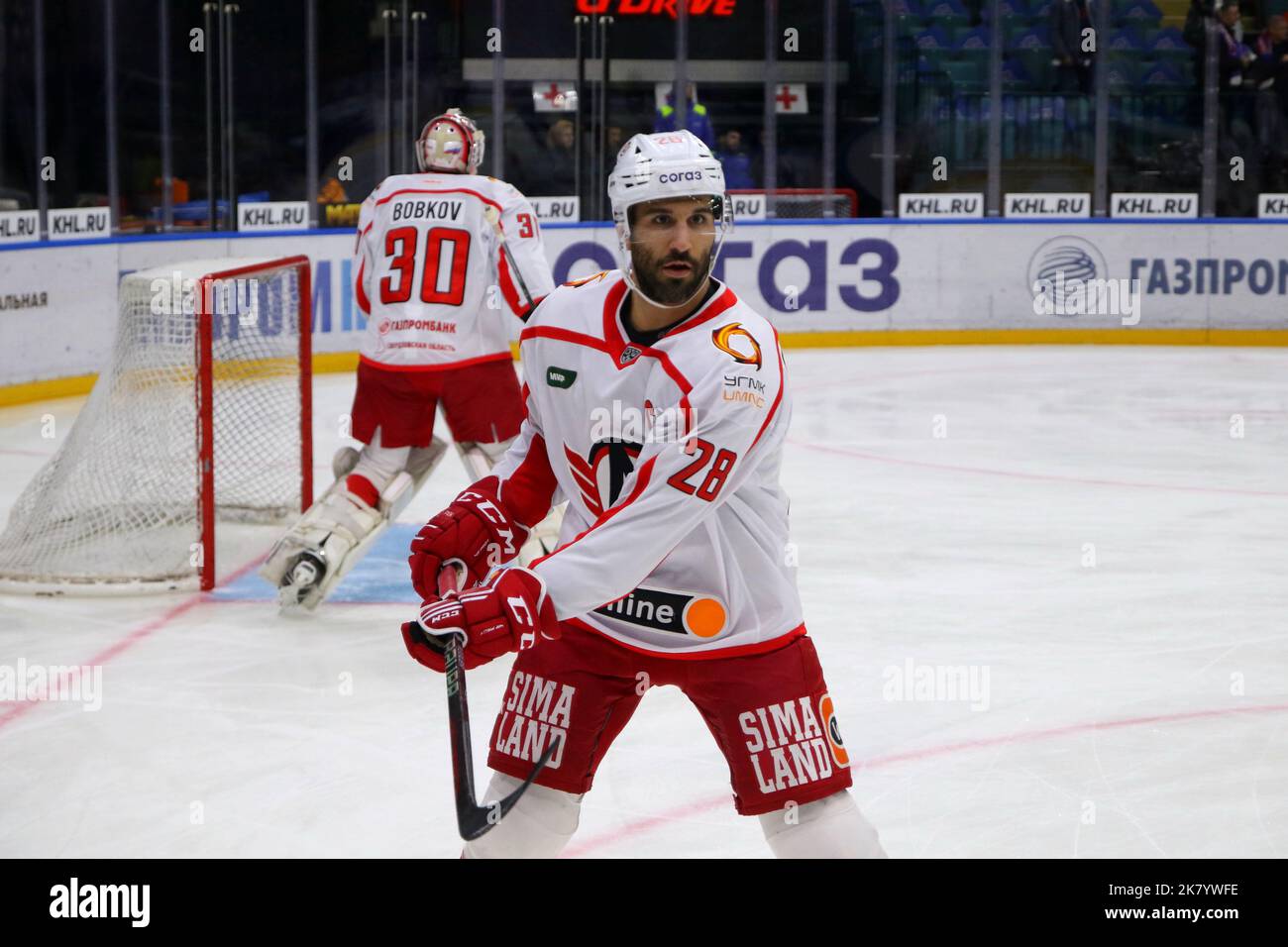 Saint Petersburg, Russia. 19th Oct, 2022. Avtomobilist Hockey Club ...