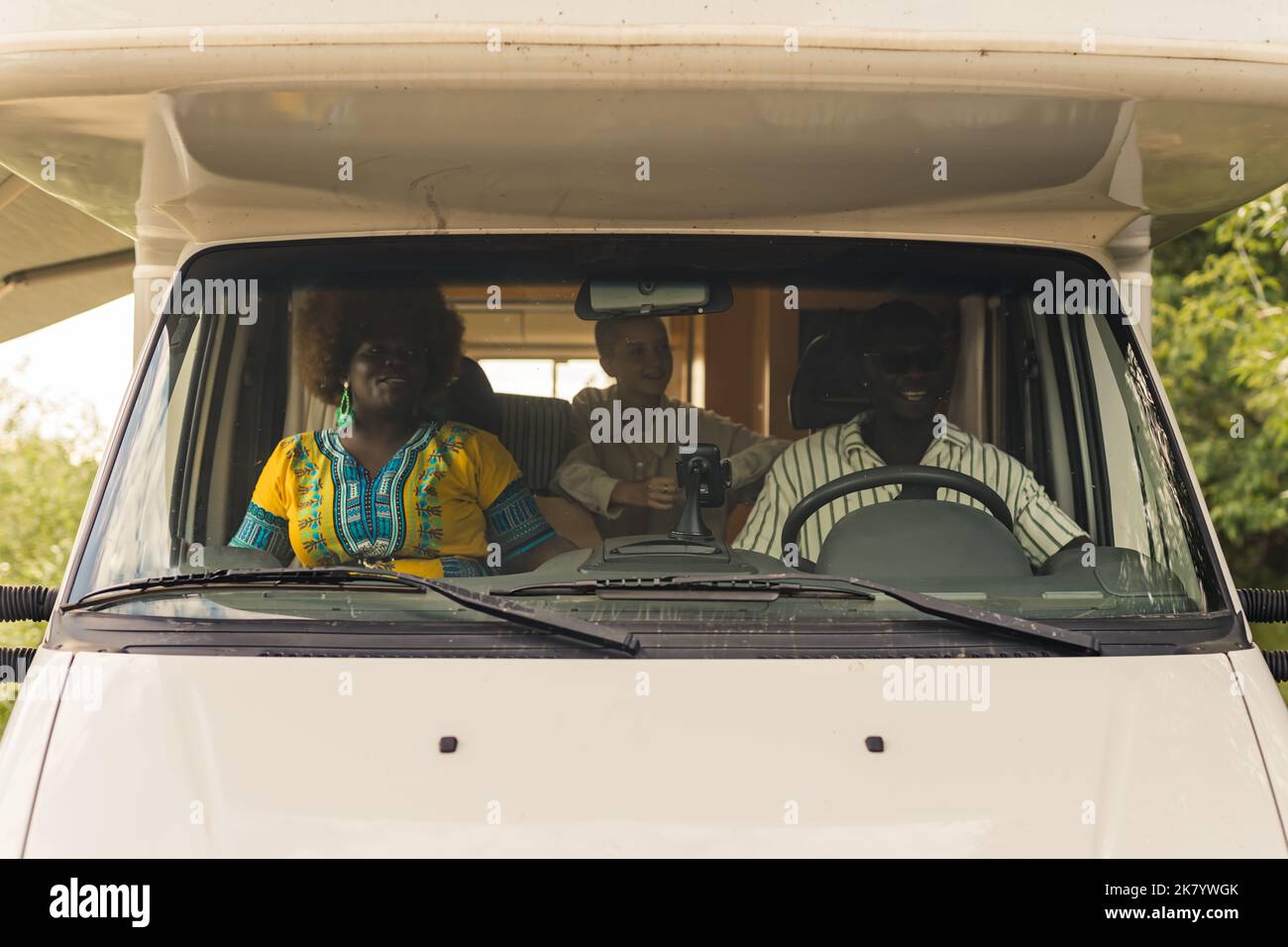 Multi-ethnic group of best friends traveling across Europe in their ...