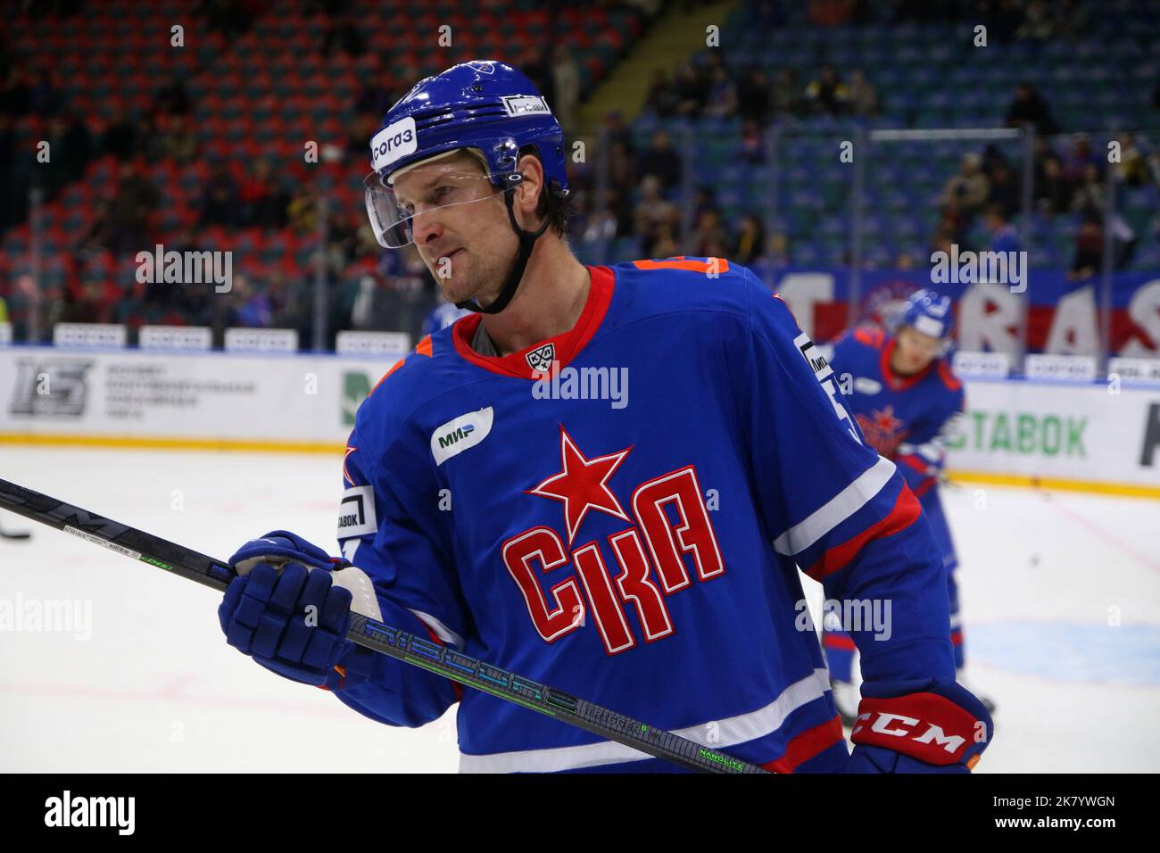 Saint Petersburg, Russia. 19th Oct, 2022. SKA Hockey Club player, Alex ...