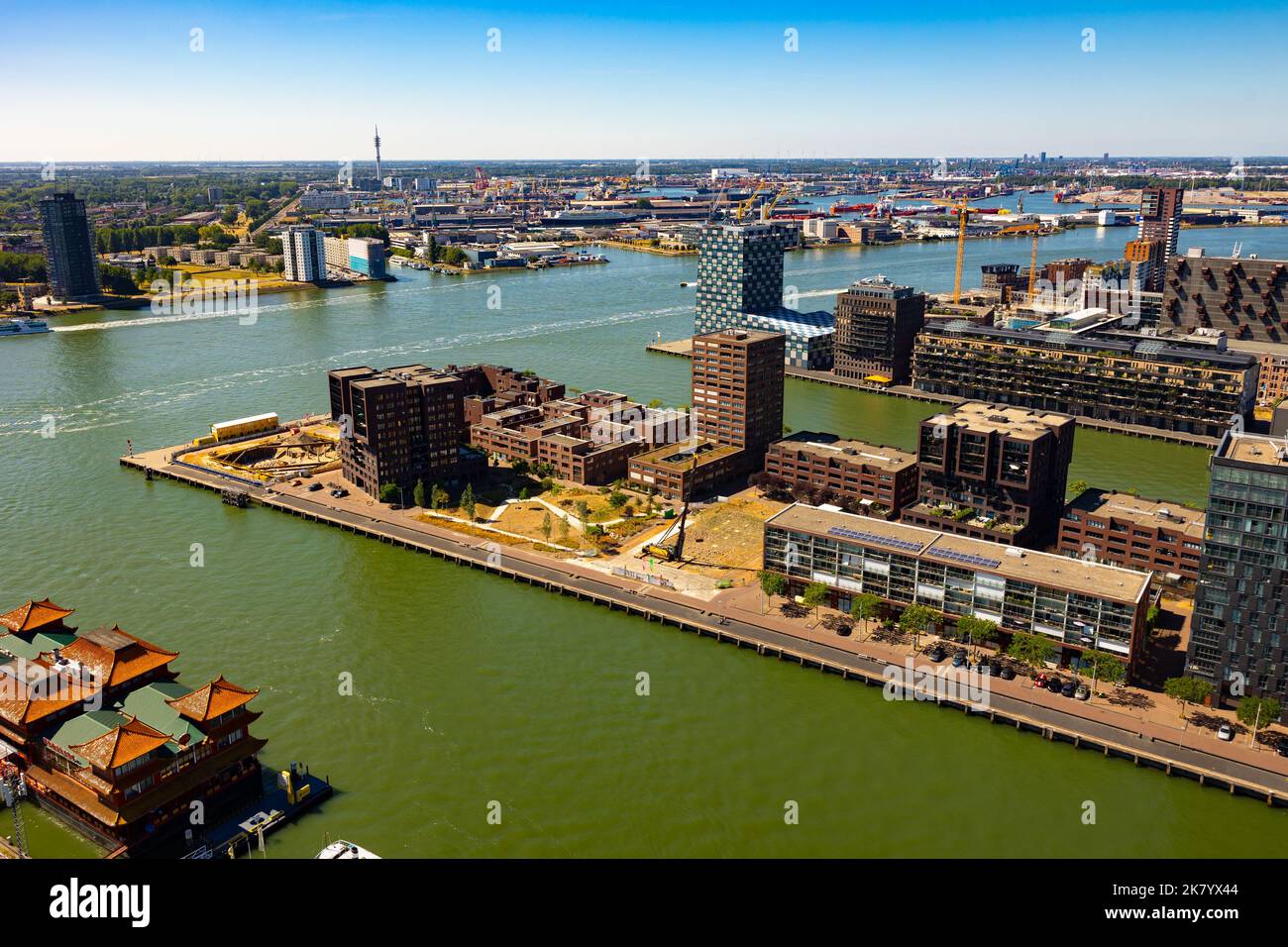 Impressive view of port of Rotterdam, Netherlands Stock Photo - Alamy