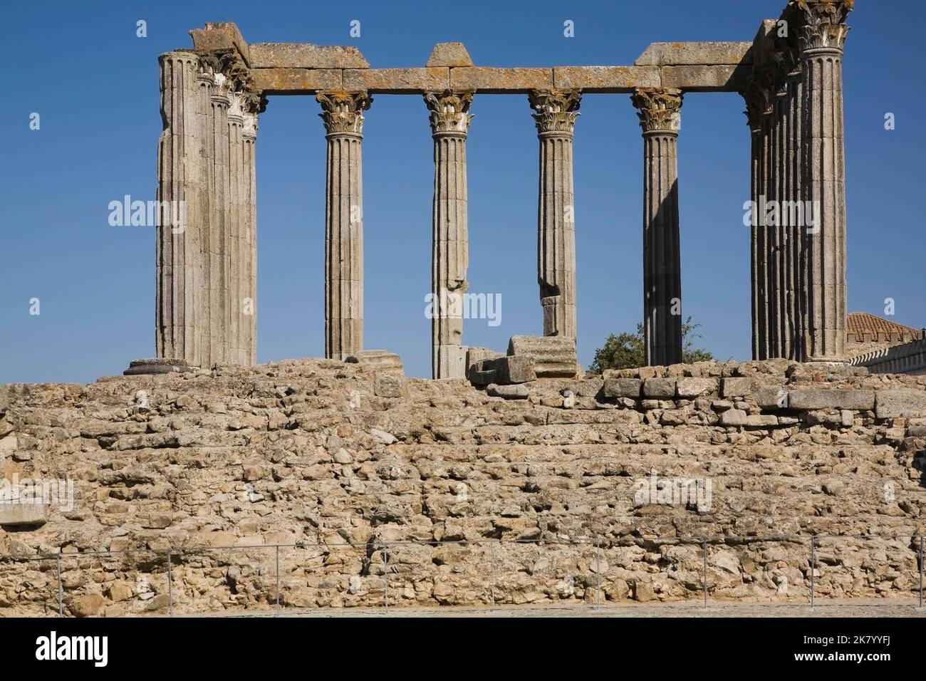Ancient Roman ruins in Evora, Portugal Stock Photo - Alamy