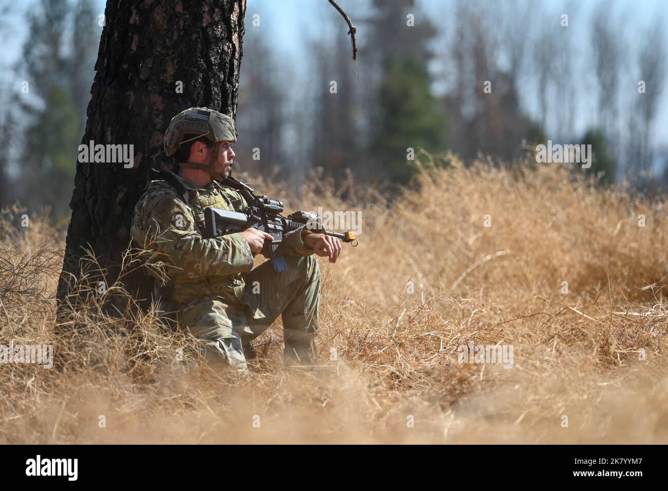 An airmen from the 92nd Security Forces Squadron partake in a Combat ...
