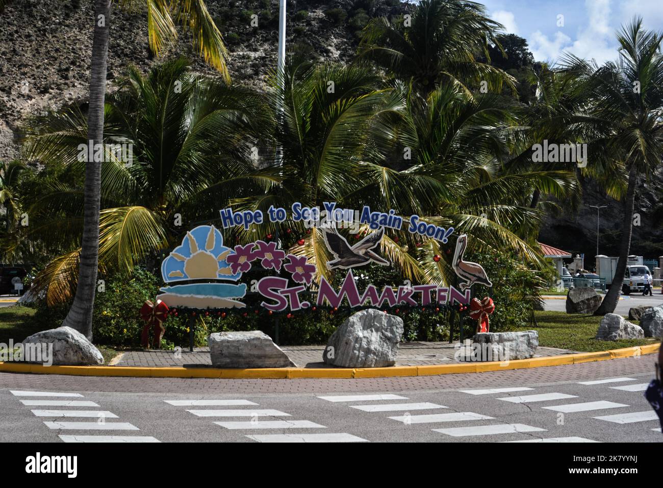 St. Maartin sign Stock Photo - Alamy