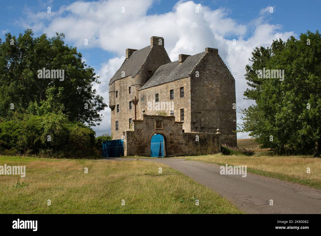 Scottish Castle Midhope in Edinburgh. Localization of the television ...