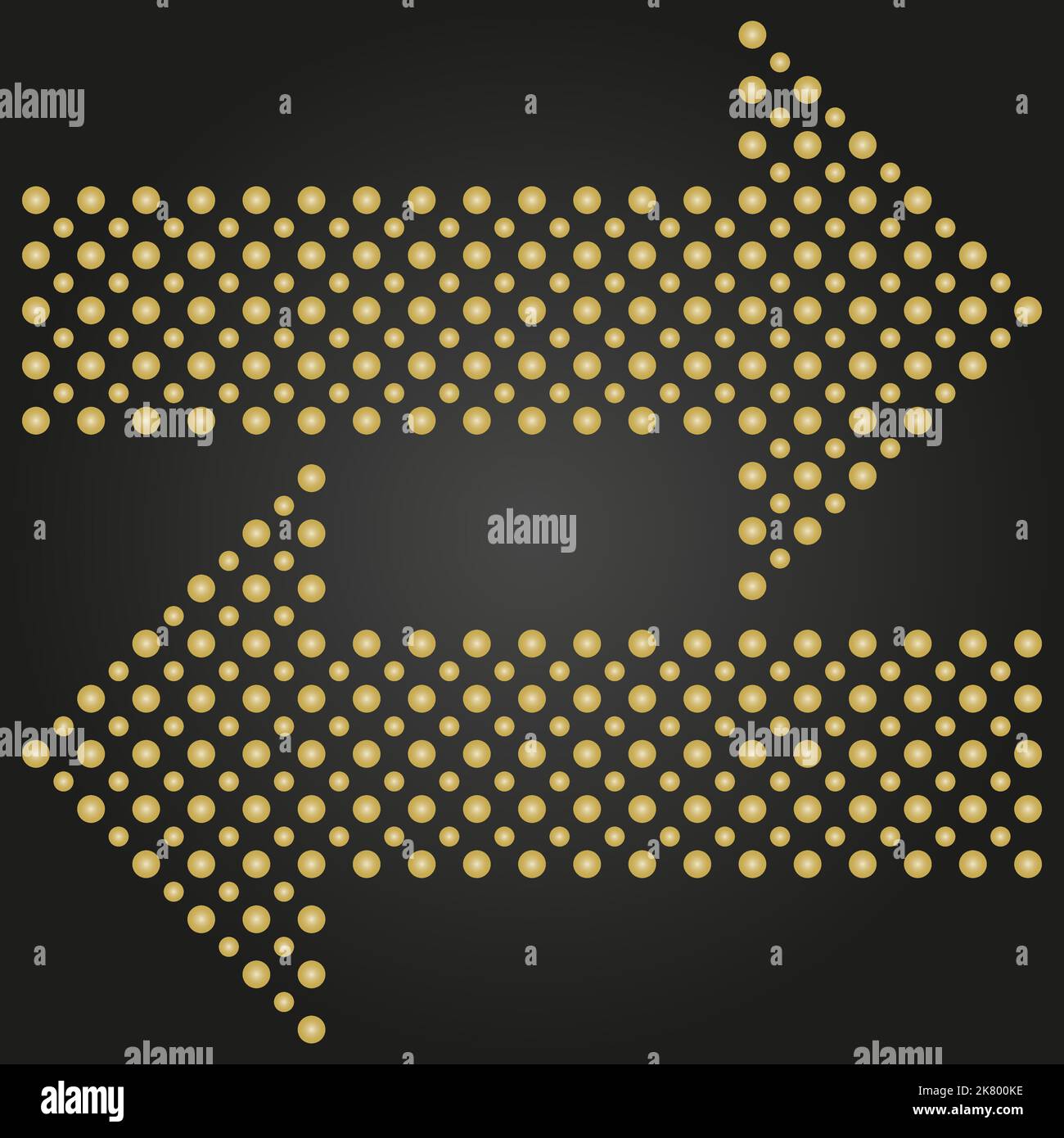 Fine vector dotted golden arrows. Elements for web, infographic and ...