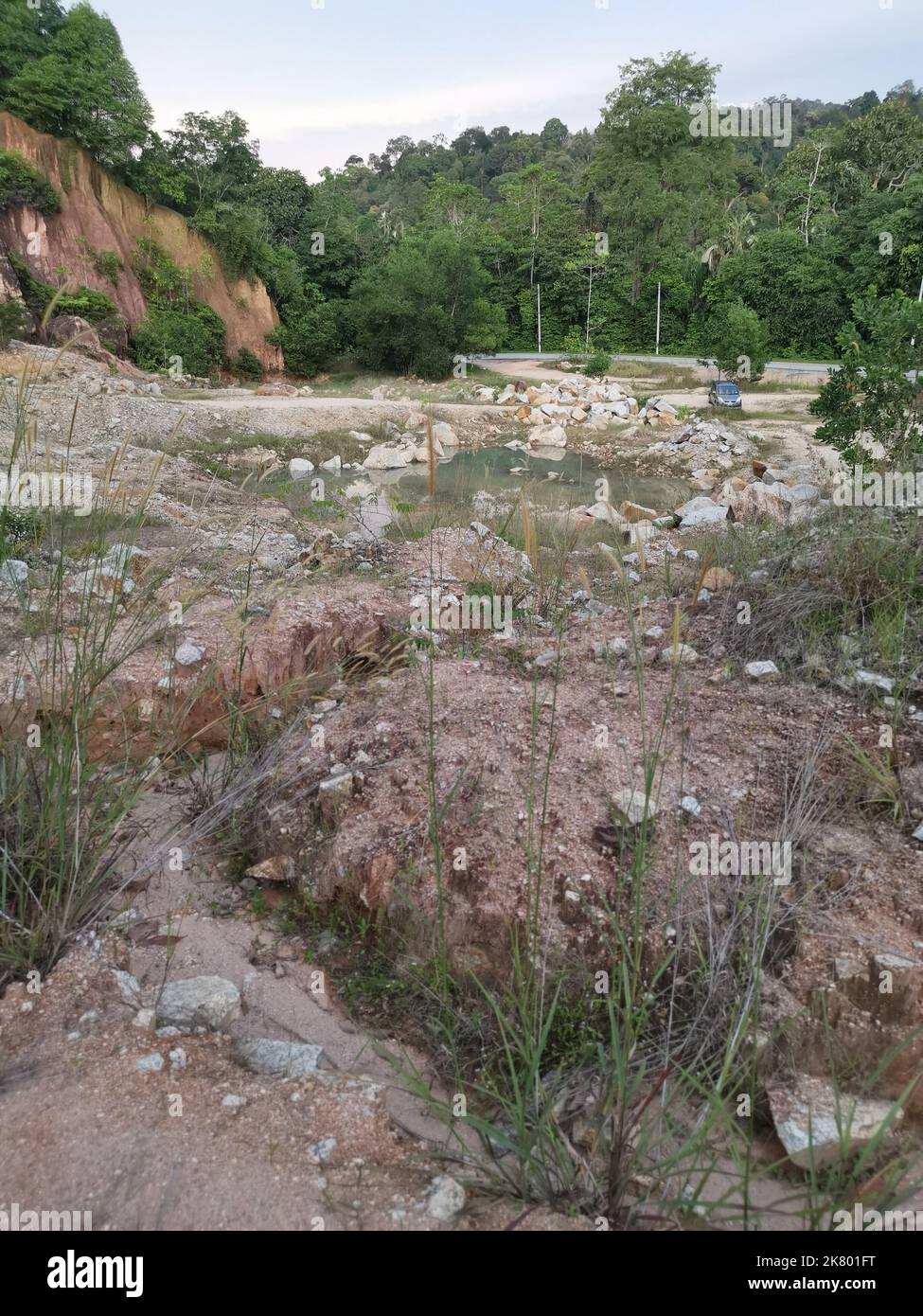 flooded rainwater at the quarry area Stock Photo - Alamy
